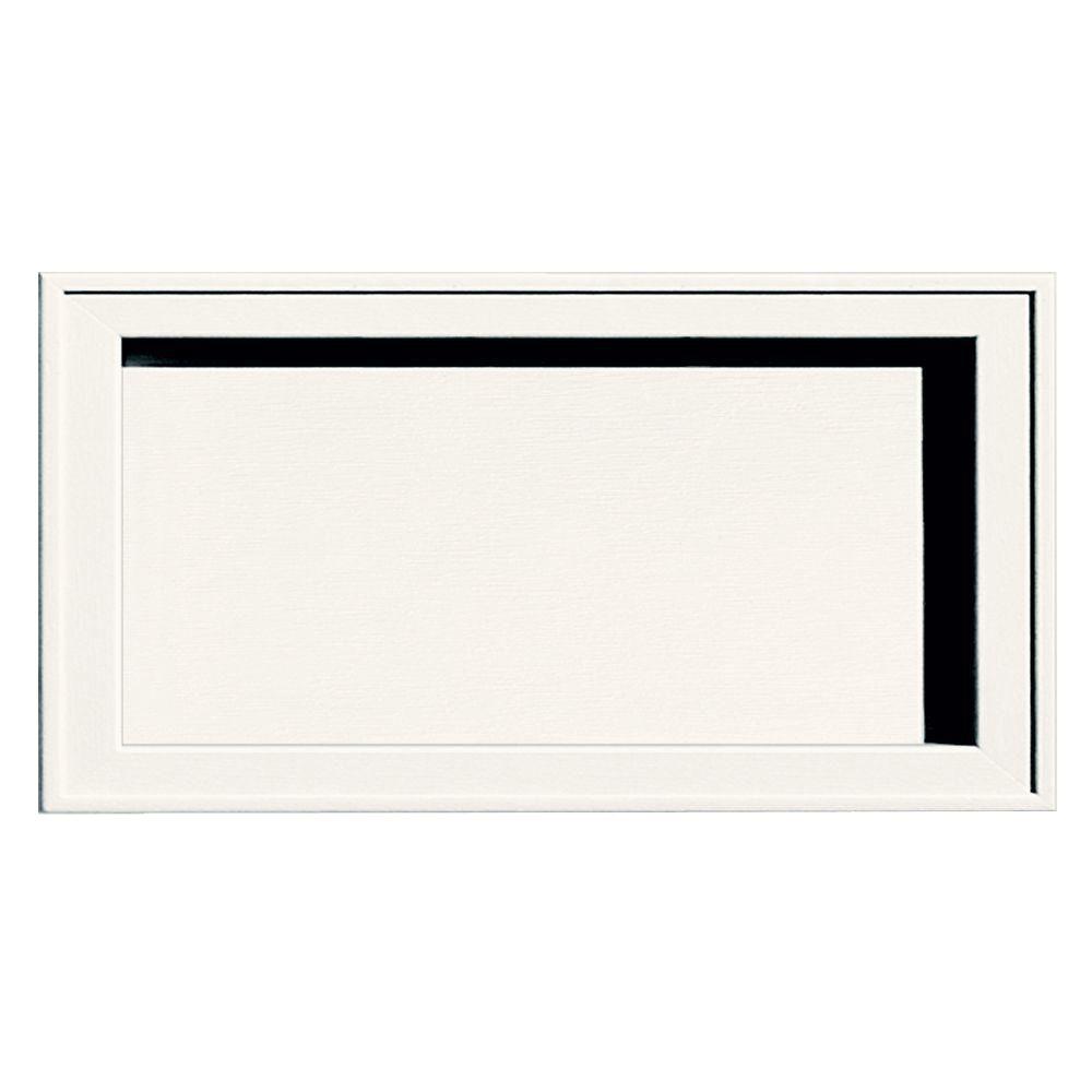 Builders Edge 7.5 in. x 14.25 in. #123-White Recessed Jumbo Mounting ...