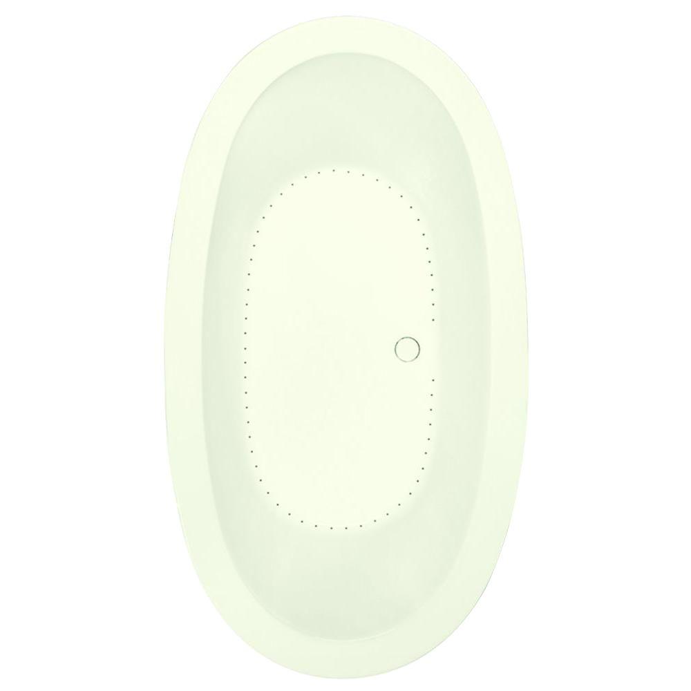 Aquatic Serenity 20 - 72 in. Acrylic Center Drain Oval Drop-In Bathtub ...