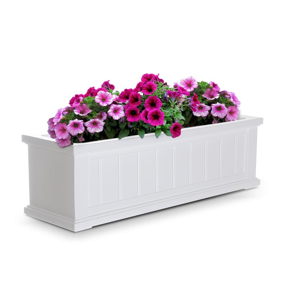 White - Plastic - Window Boxes - Planters - The Home Depot