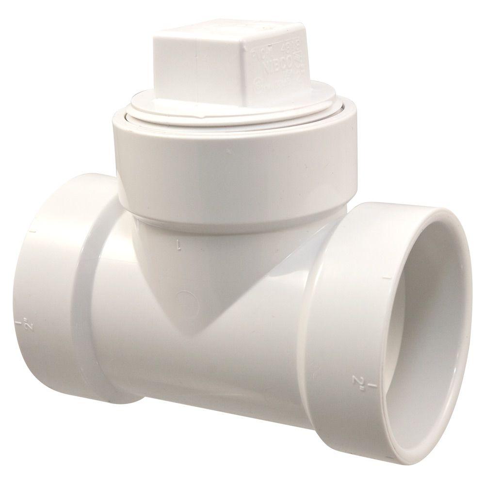 3 in. PVC DWV H x H x FPT Cleanout Plug Tee-C4814HD3 - The Home Depot