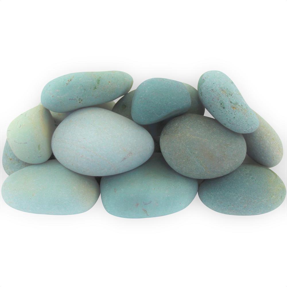 Rain Forest 0.25 cu. ft. 1 in - 3 in. Tahiti Green Beach Pebbles ...