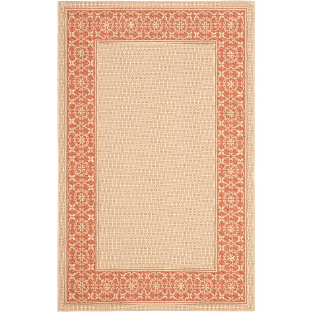 Safavieh Courtyard Cream/Terracotta 8 ft. x 11 ft. Indoor/Outdoor Area ...