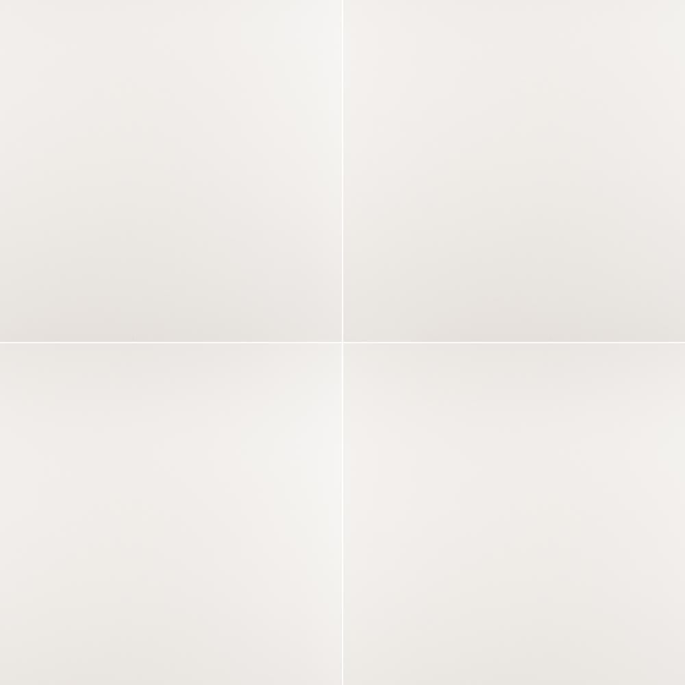 MSI White 12 in. x 24 in. Matte Porcelain Floor and Wall Tile (16 sq ...