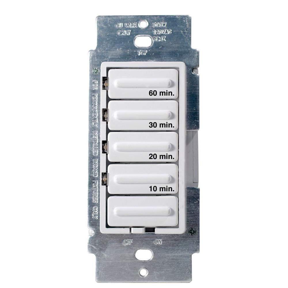 Leviton 500 Watt 60 Minute In Wall Digital Timer R62 6161T 1LW The 