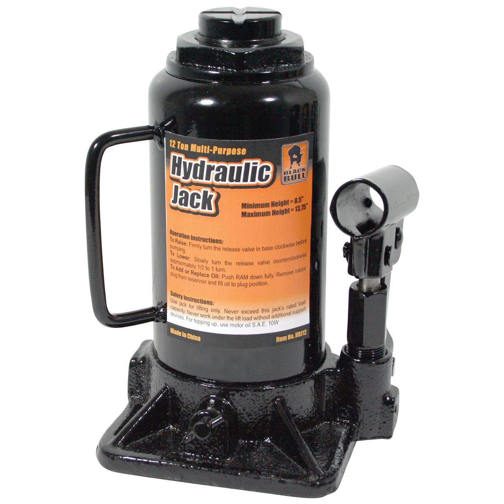 BLACK BULL 12-Ton Bottle Jack-803242 - The Home Depot