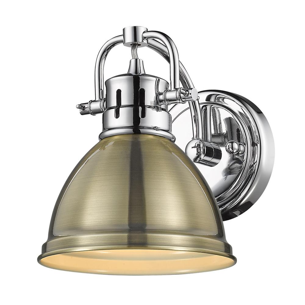 Golden Lighting Duncan 4.875 in. 1-Light Chrome Vanity Light-3602-BA1 ...
