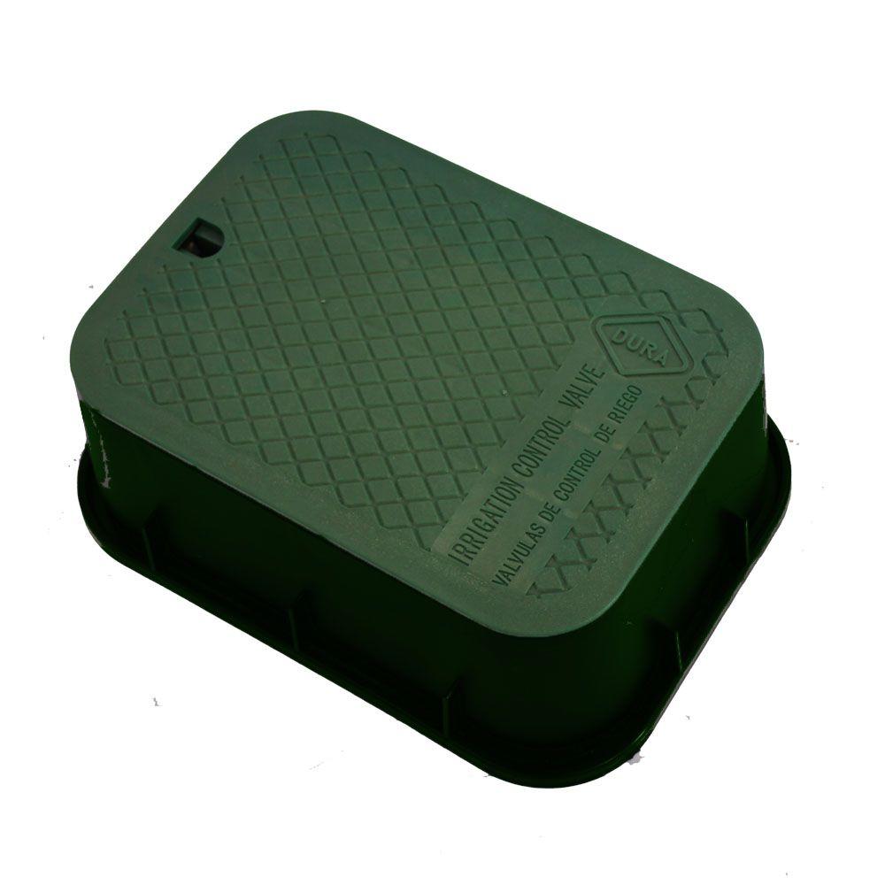 DURA 12 in. x 17 in. x 6 in. Rectangular Extension Valve Box in Green ...