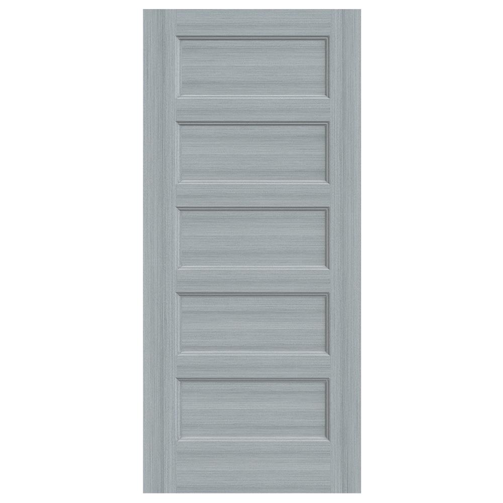 JELD-WEN 36 in. x 80 in. Conmore Hazelnut Stain Smooth Hollow Core ...