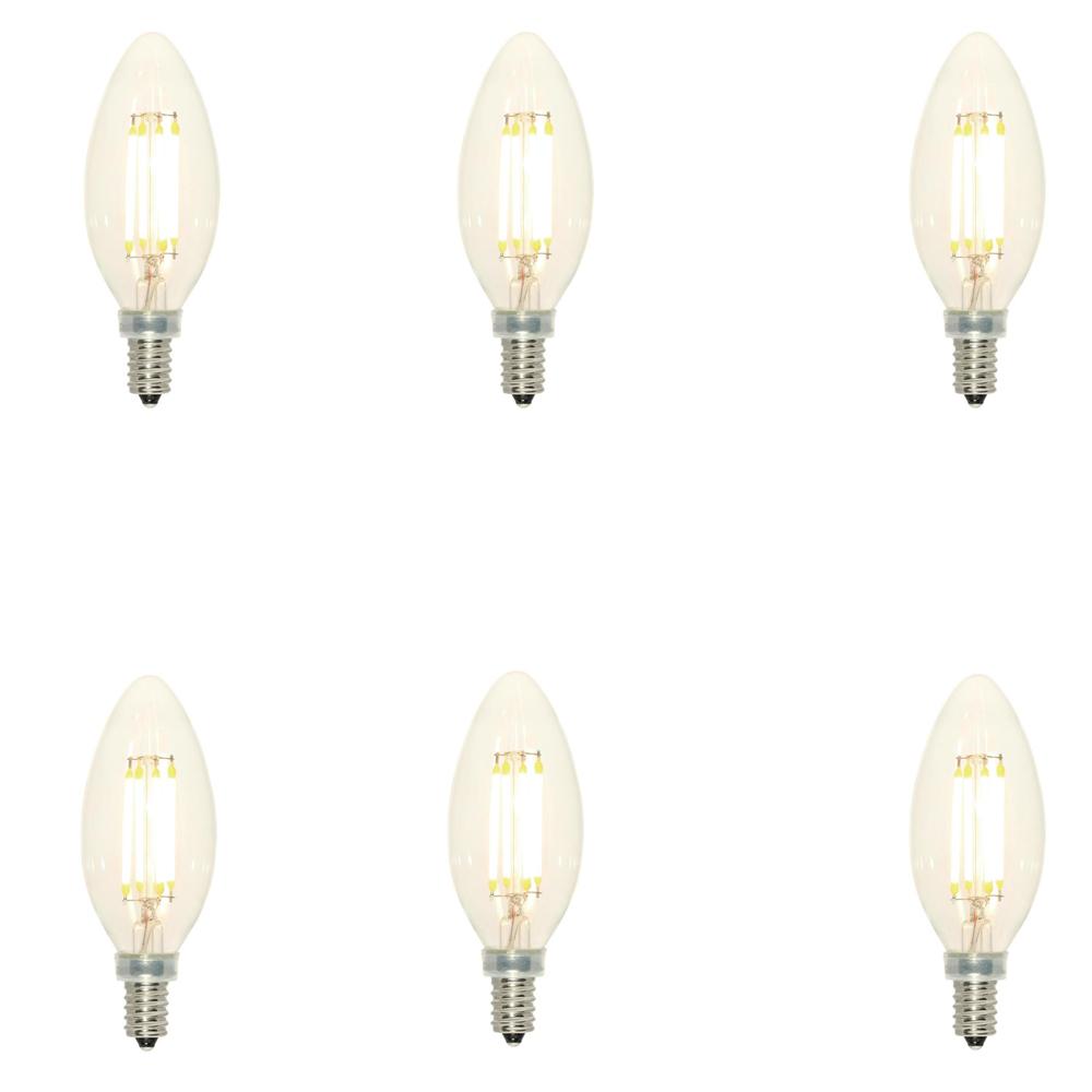 Westinghouse 40-Watt Equivalent B11 Dimmable Filament LED Light Bulb ...