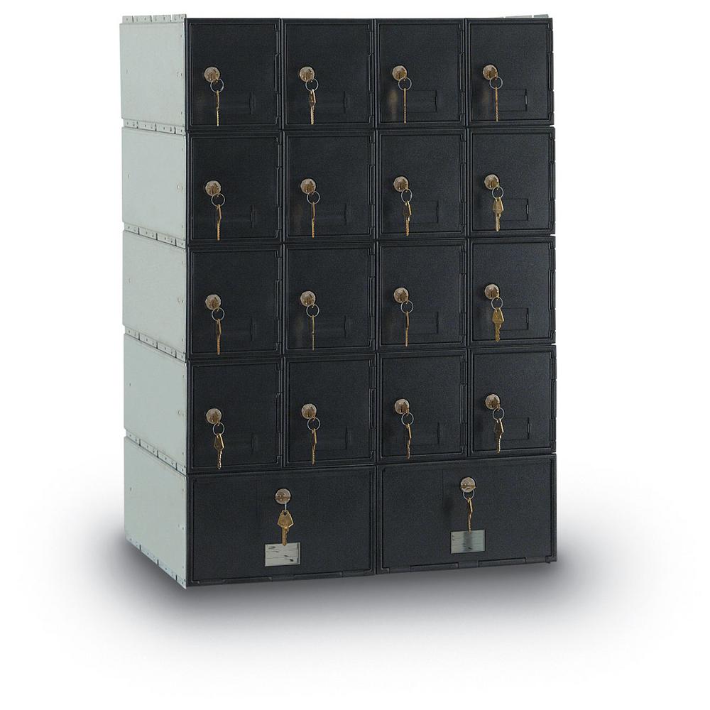 dVault Weekend Away Vault Black Post/Column Mount Secure Mailbox ...