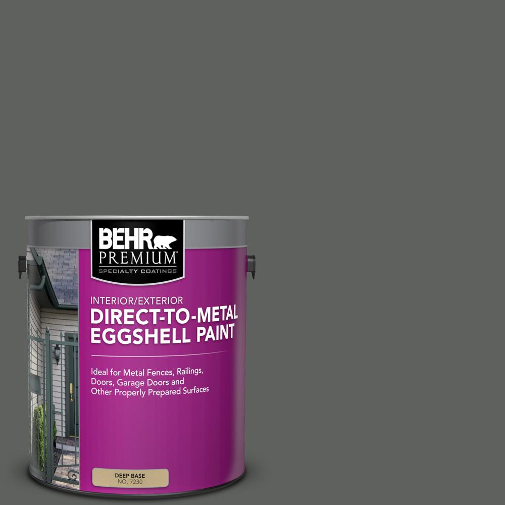 BEHR PREMIUM 1 gal. #N460-6 Hematite Eggshell Direct to Metal Interior ...