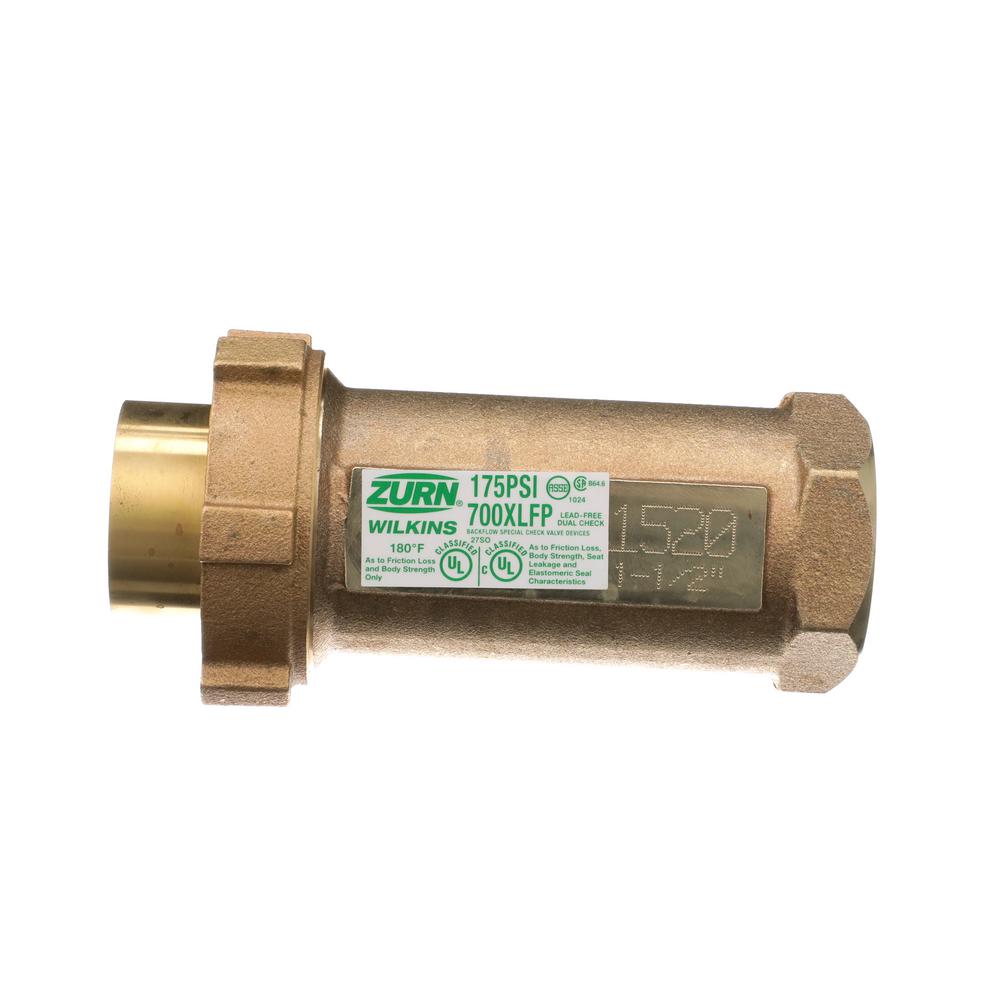 Zurn 1-1/4 in. x 1-1/4 in. High Capacity Dual Check Valve ...