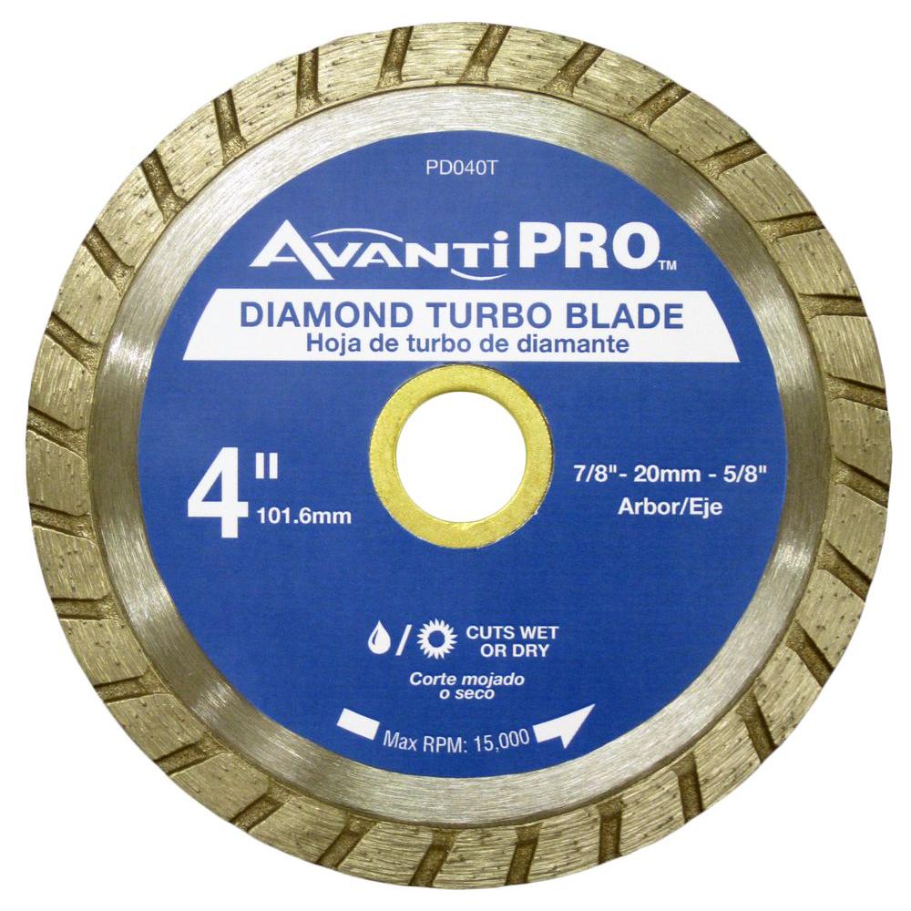 Avanti Pro 4 in. Turbo Diamond Blade-HD-T40S8 - The Home Depot