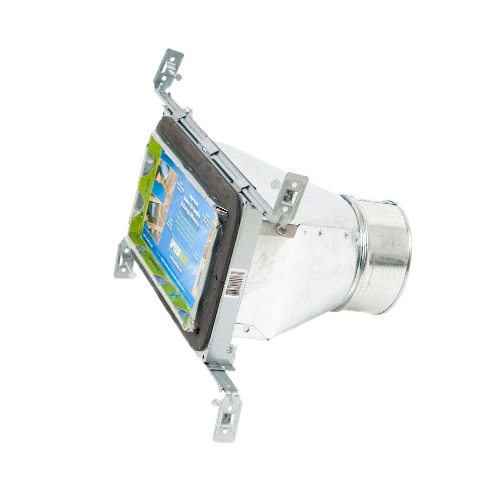 SPEEDI- BOOT 4 in. W x 8 in. L to 4 in. Dia Straight Register Vent Boot ...