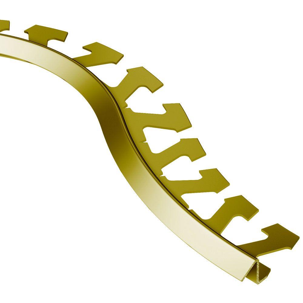 Schluter Reno-TK Solid Brass 5/16 in. x 8 ft. 2-1/2 in. Metal Radius ...