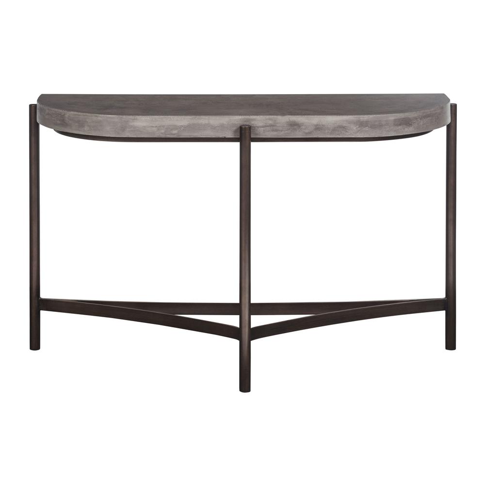 Modus Furniture Lyon 48 in. Natural Concrete Standard Half Moon ...