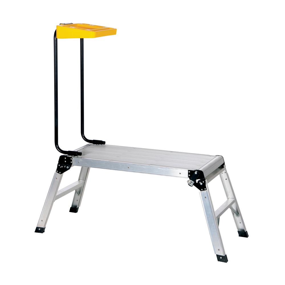 Werner 39-1/2 in. x 12 in. x 20-9/16 in. Aluminum Work Platform with ...