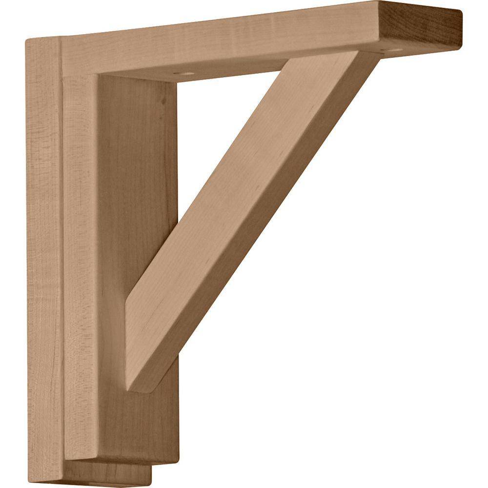 Ekena Millwork 1-1/2 in. x 6 in. x 8-1/2 in. Rubberwood Bulwark Bracket ...