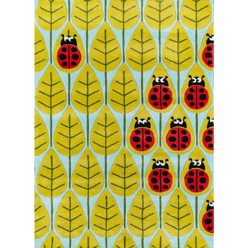 Momeni Caprice Lady Bug Blue 4 ft. x 6 ft. Indoor Area Rug ...