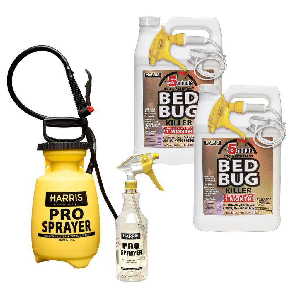 Harris 1 Gal. 5-Minute Bed Bug Killer (2-Pack) Total 256 oz., 32 oz ...