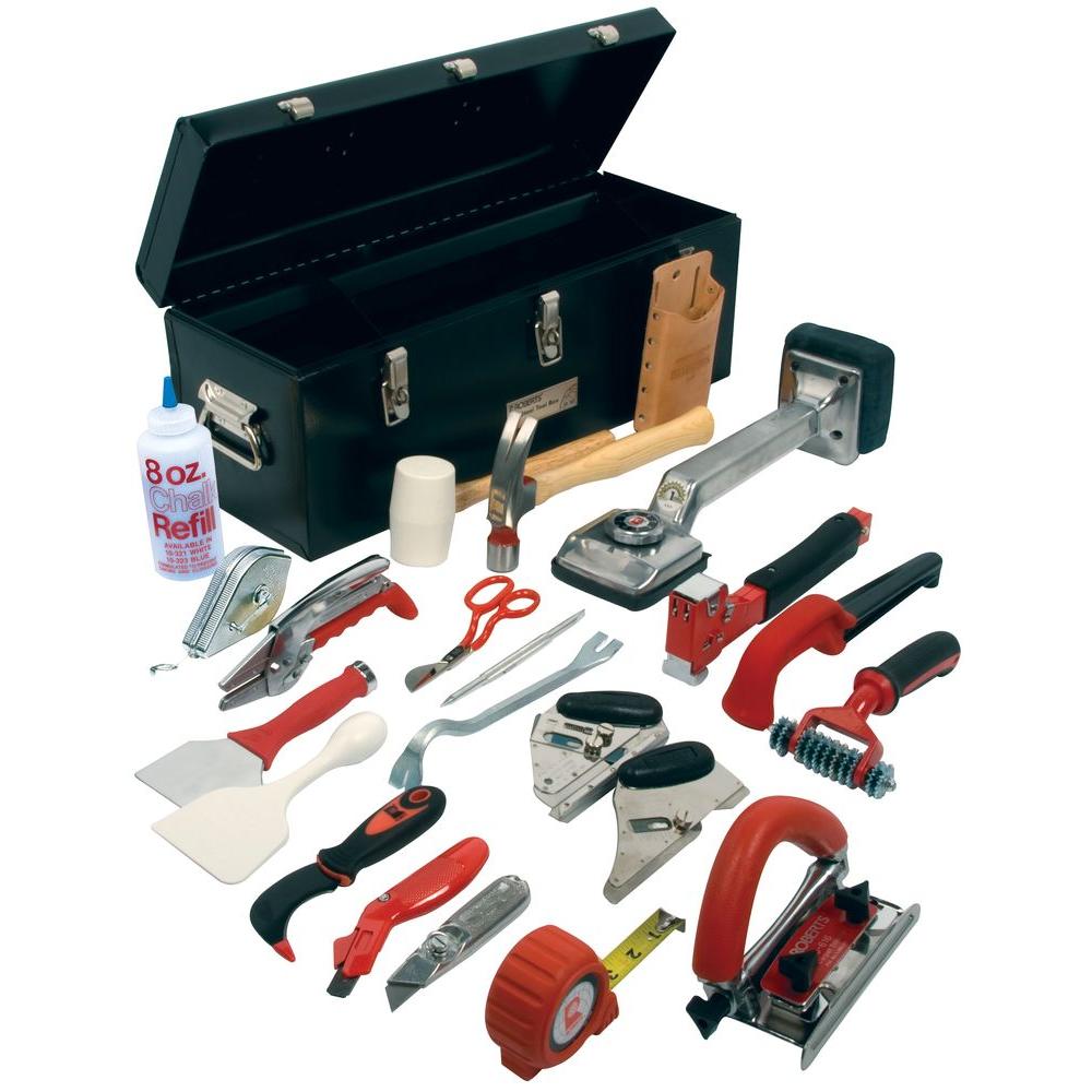 Roberts Pro Carpet Installation Tool Kit With 22 Tools And Steel Tool