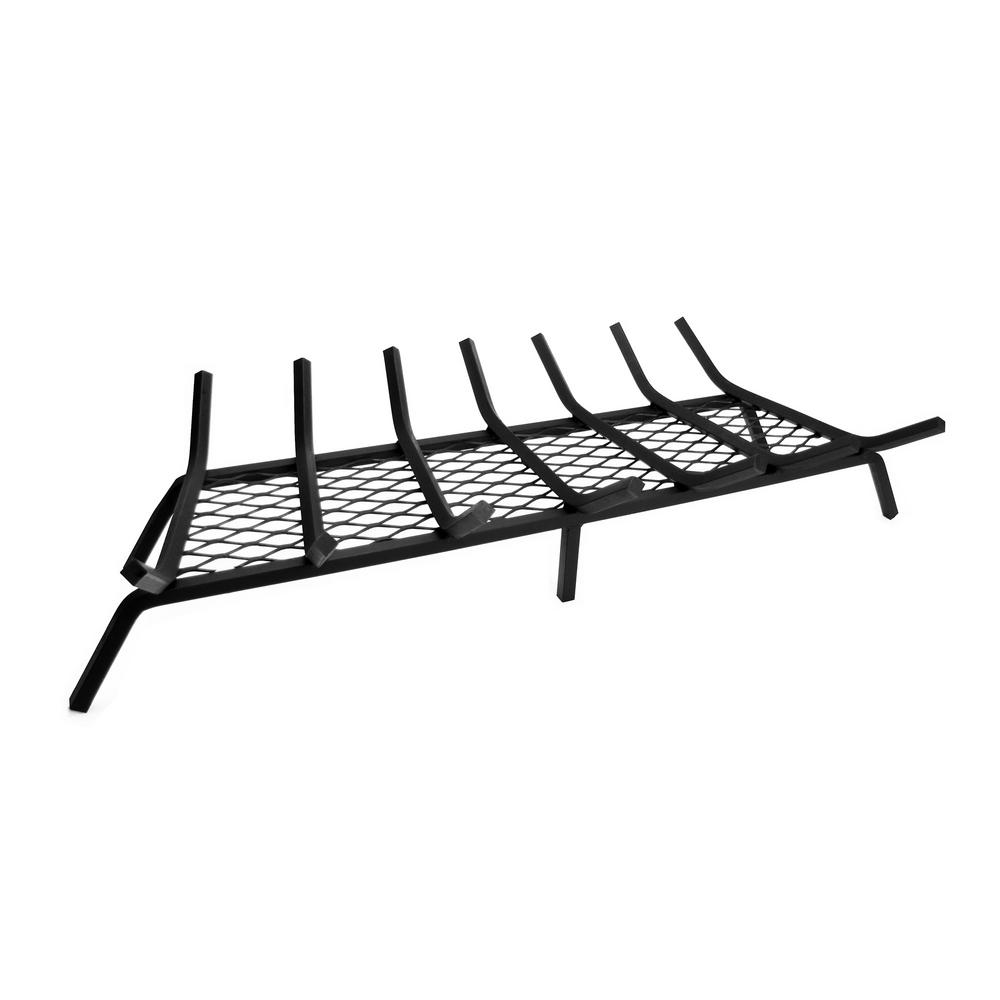 Pleasant Hearth 1/2 in. 33 in. 7-Bar Steel Fireplace Grate with Ember ...
