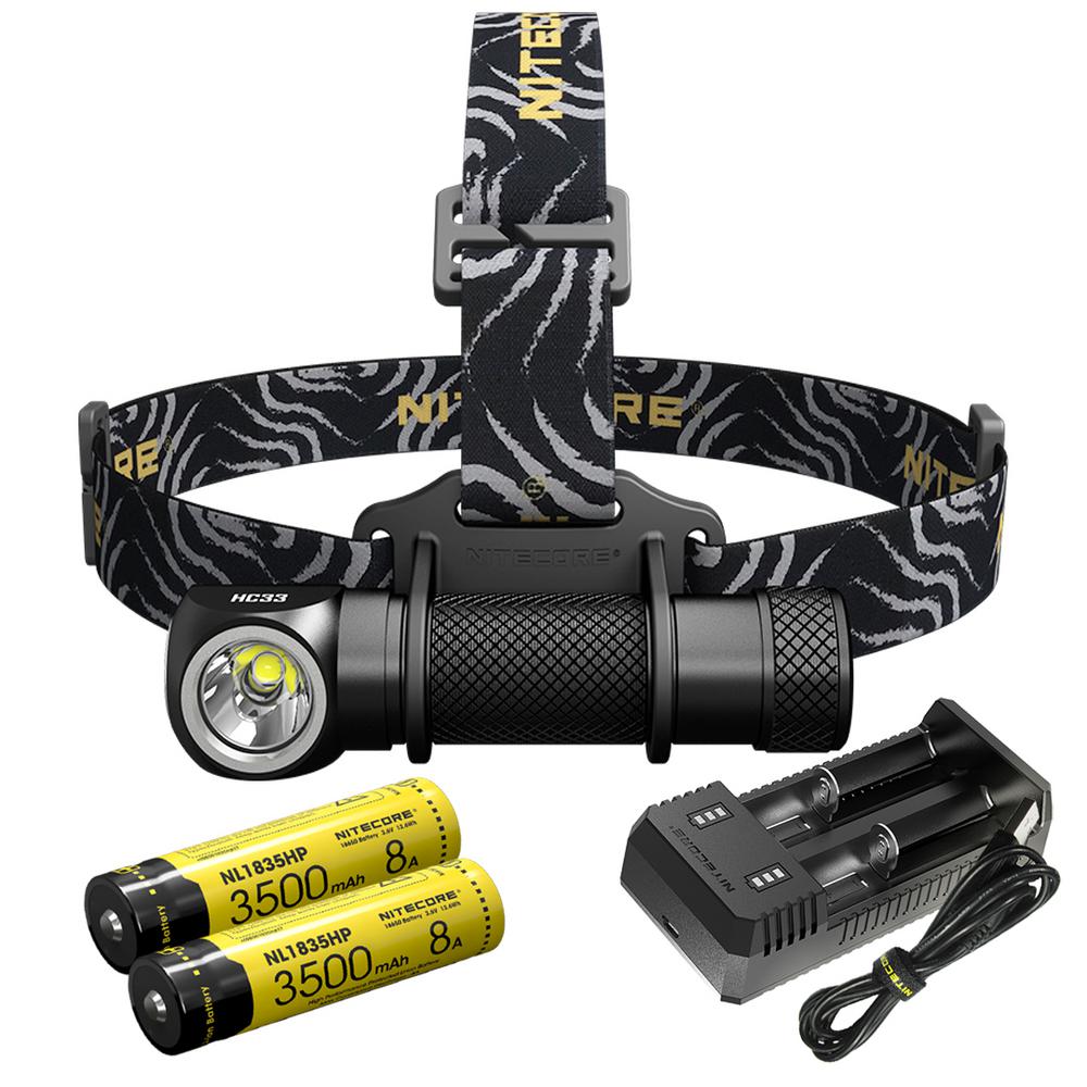 NITECORE 1800 Lumen LED Headlamp with Dual Batteries and USB Charger ...