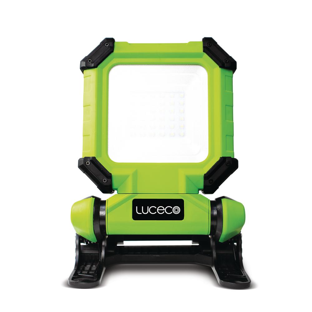 Luceco Green 10-Watt Rechargeable Integrated LED Inspection Torch Light ...