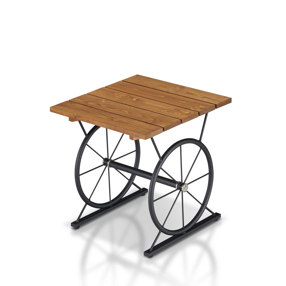 Krauss Warm Oak Panel End Table YNJ-1896C27-ET - The Home Depot