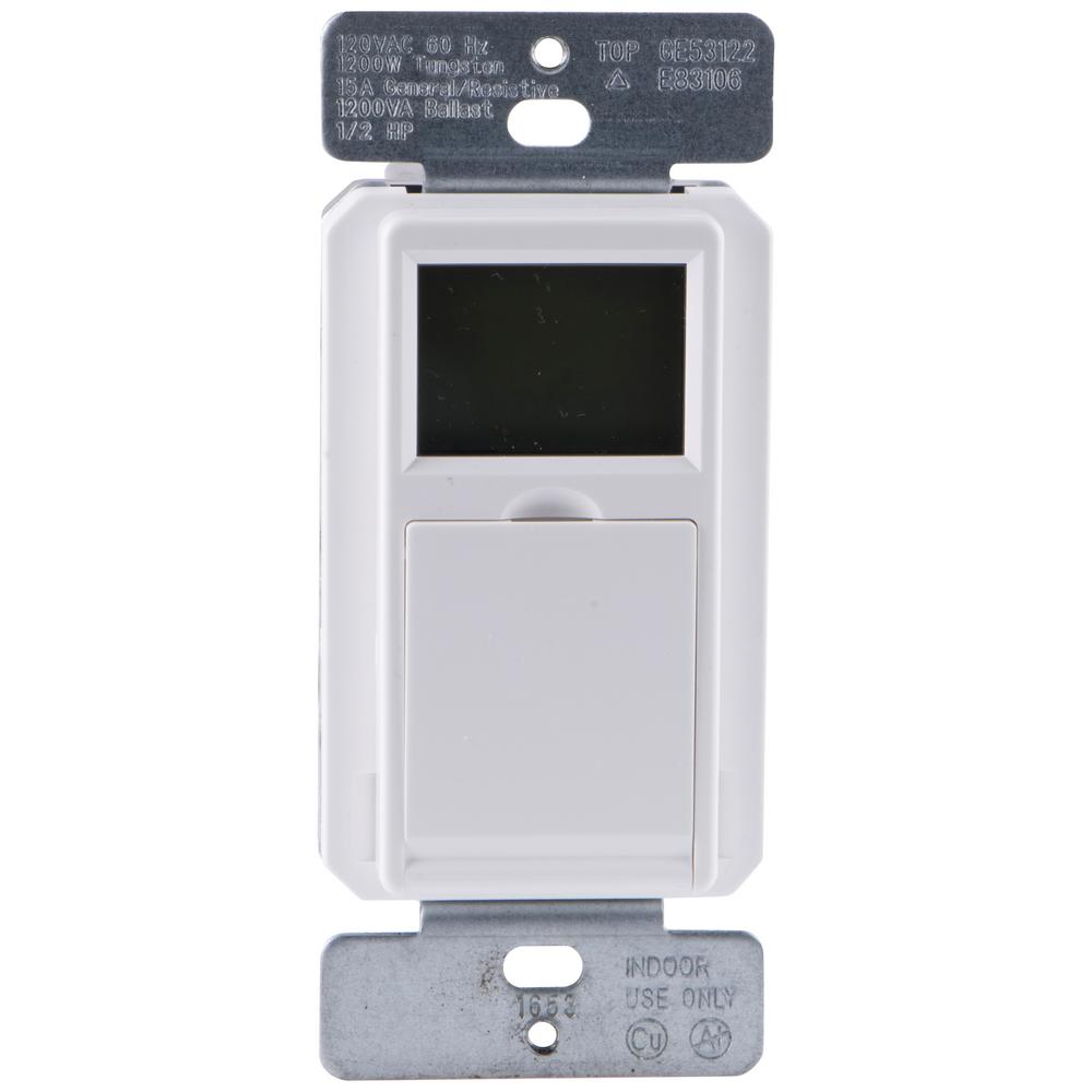 Defiant 15 Amp In Wall 3 Way Daylight Adjusting Digital Timer Switch 