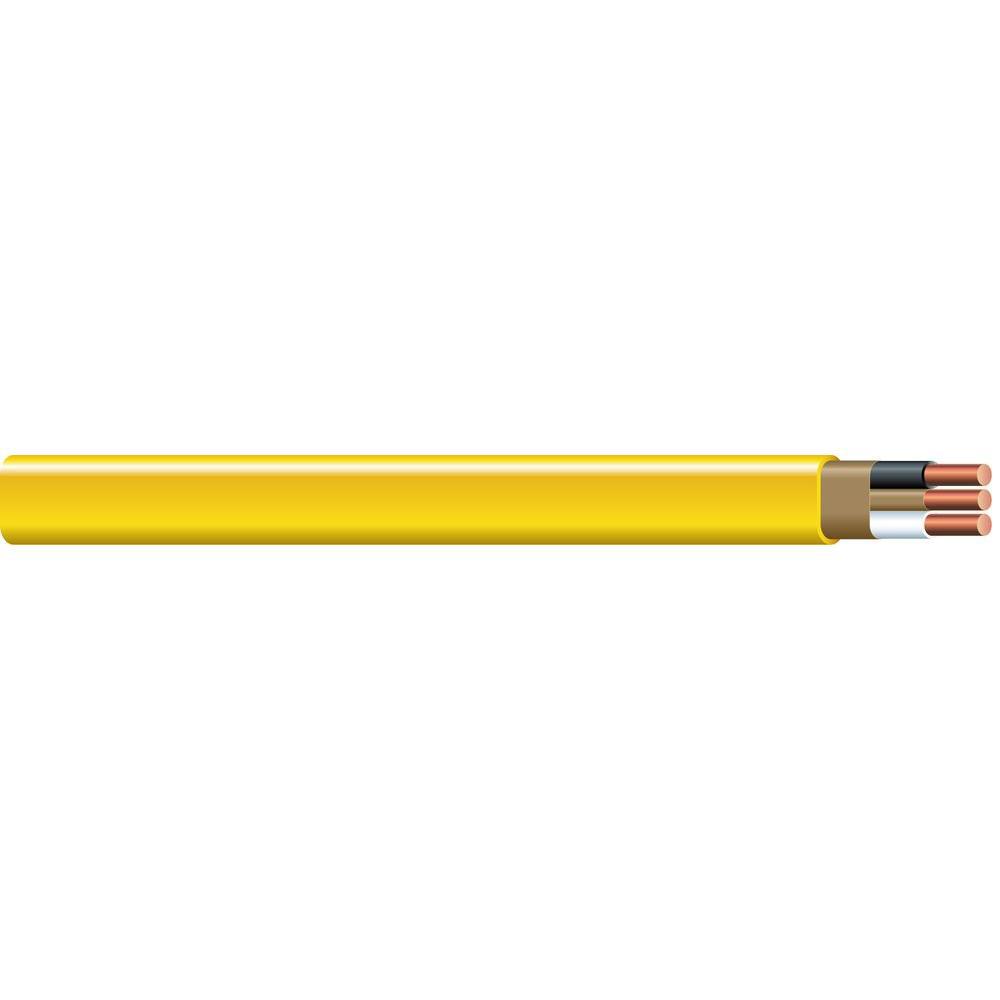 Yellow Solid Romex SIMpull CU NM-B W/G Wire 250 ft 12/2 Electrical ...