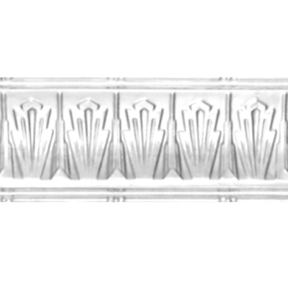 Shanko 6 in. x 4 ft. x 6 in. Powder-Coated White Nail-up/Direct ...