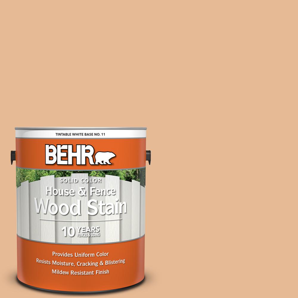 BEHR 1 gal. #280C-3 Fresh Praline Solid Color House and Fence Exterior ...