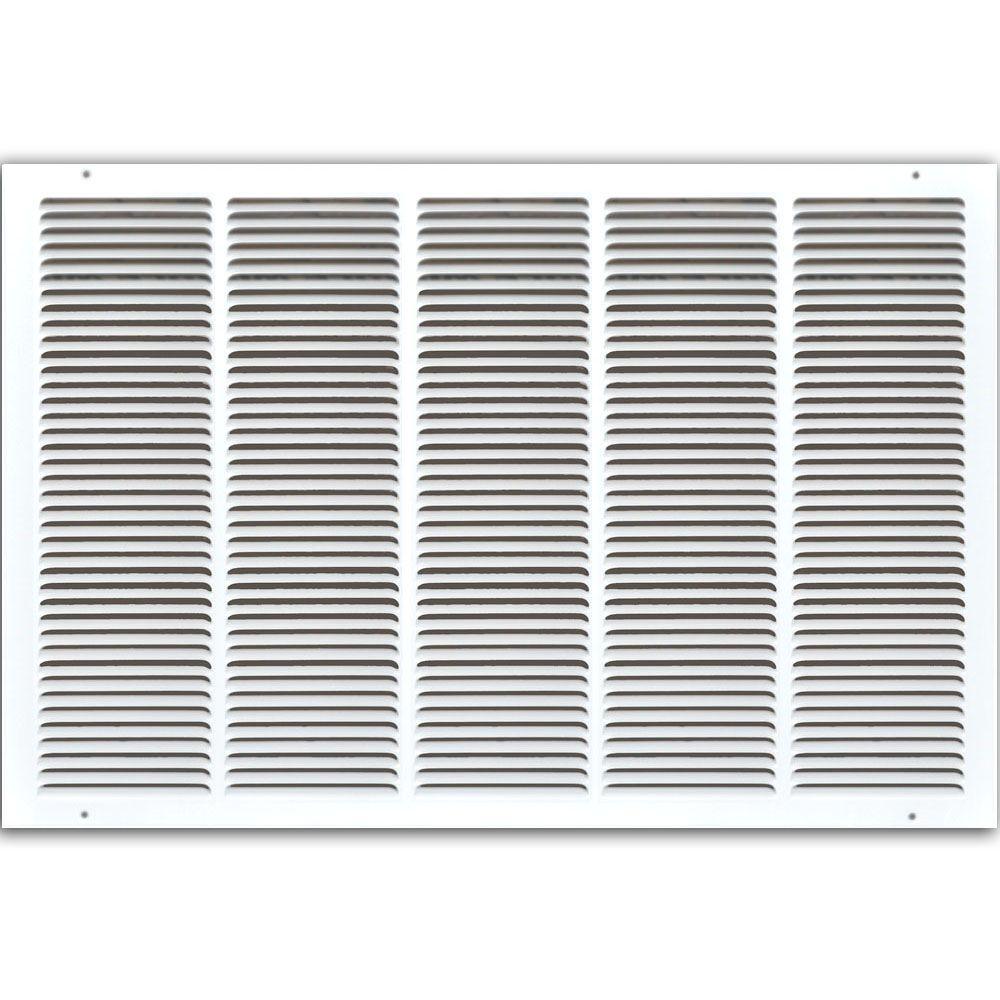 SPEEDI-GRILLE 30 in. x 20 in. Return Air Vent Grille, White with Fixed ...