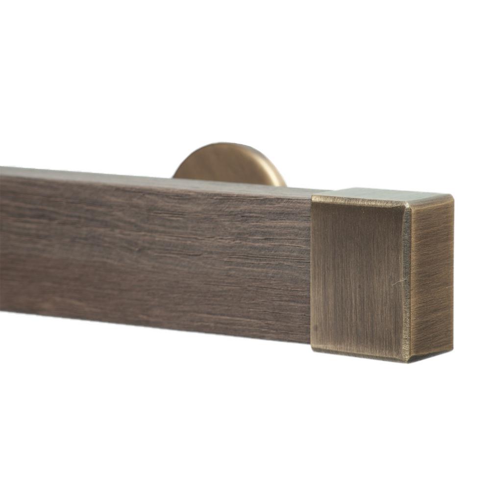 Art Decor Kontur Wood 84 in. Non-Adjustable Single Traverse Window ...