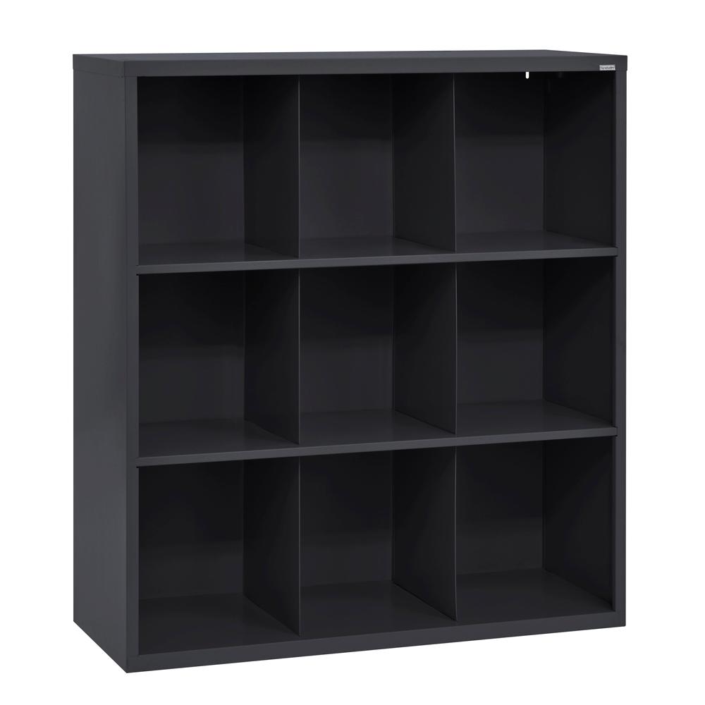 Sandusky 52 in. H x 46 in. W x 18 in. D Black 9-Cube Cubby Organizer ... Sandusky 52 in. H x 46 in. W x 18 in. D Black 9-Cube Cubby Organizer ...