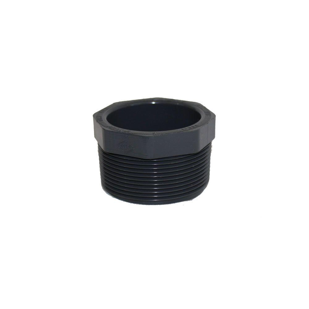 DURA 2 in. Sch. 80 PVC Threaded Plug-C850-020 - The Home Depot
