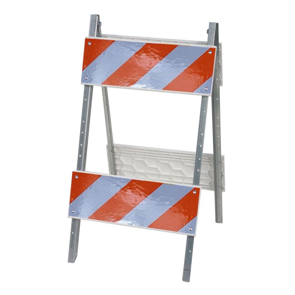 Three D Traffic Works 8/8 in. Plastic/Galvanized Sheet Type II Folding ...