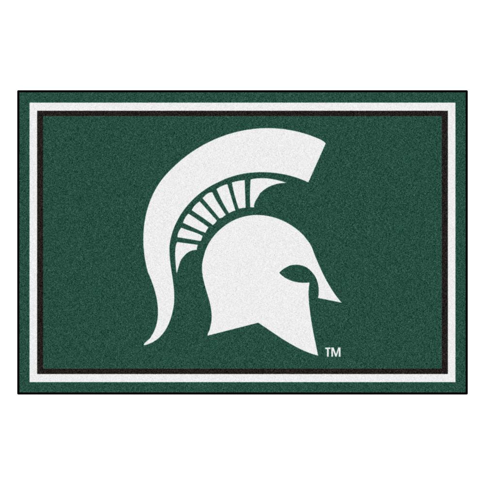 FANMATS NCAA - Michigan State University Green 8 ft. x 5 ft. Indoor ...