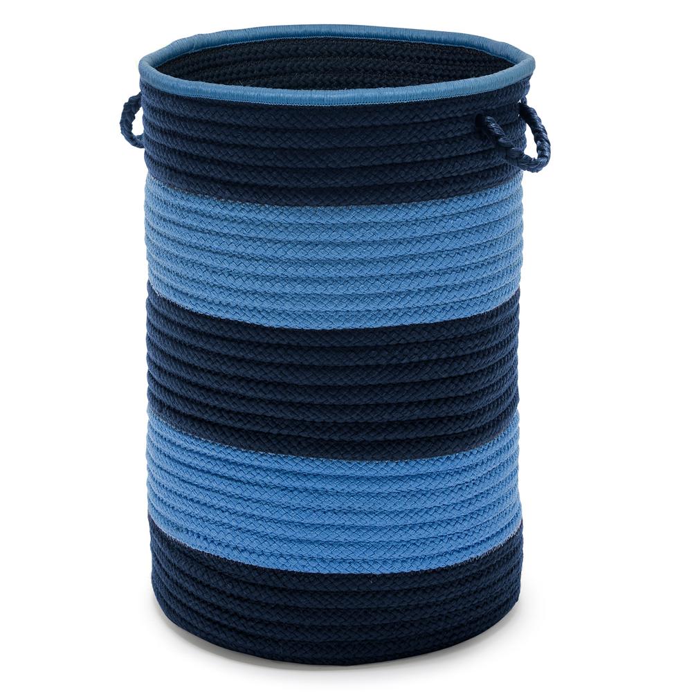 Colonial Mills Color Pop Round Polypropylene Hamper Navy Blue 16 in. x ...