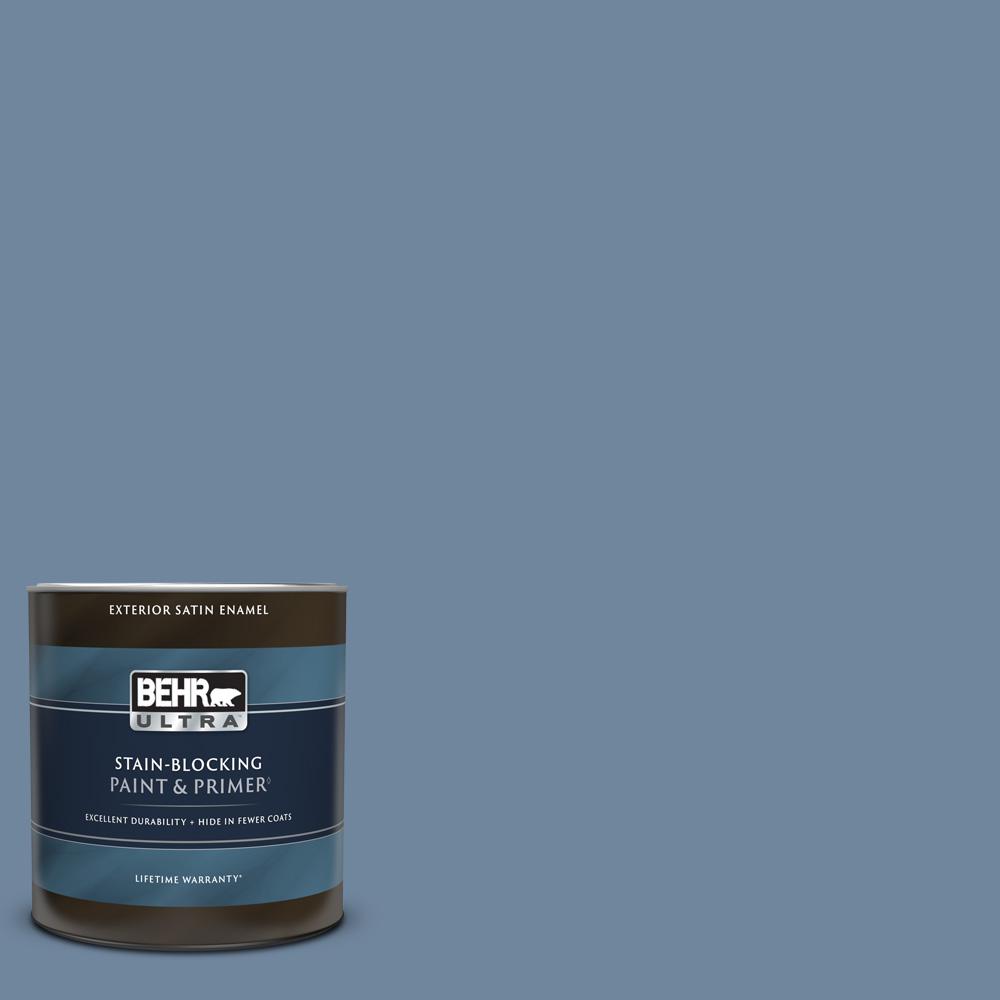 BEHR ULTRA 1 qt. #S520-5 Thundercloud Satin Enamel Exterior Paint ...