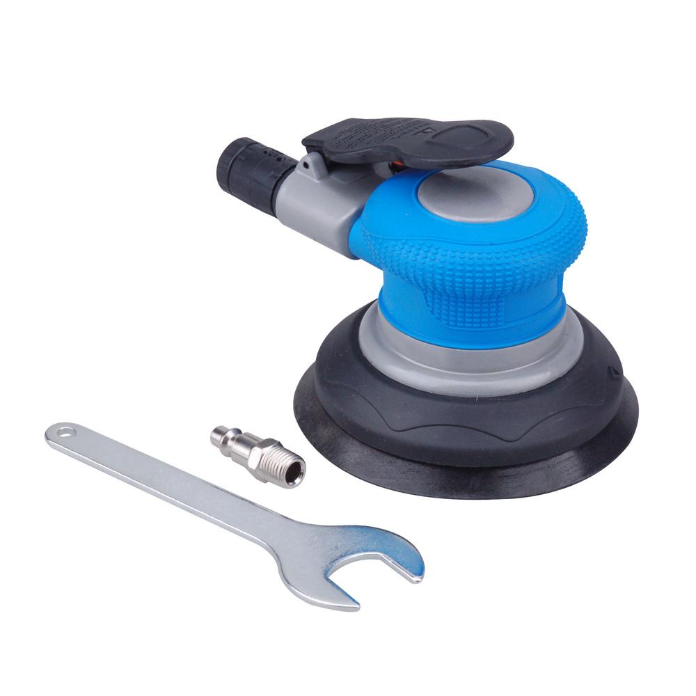Steel Core 5 in. Air Palm Orbital Sander Hand Sanding Pneumatic Tool ...