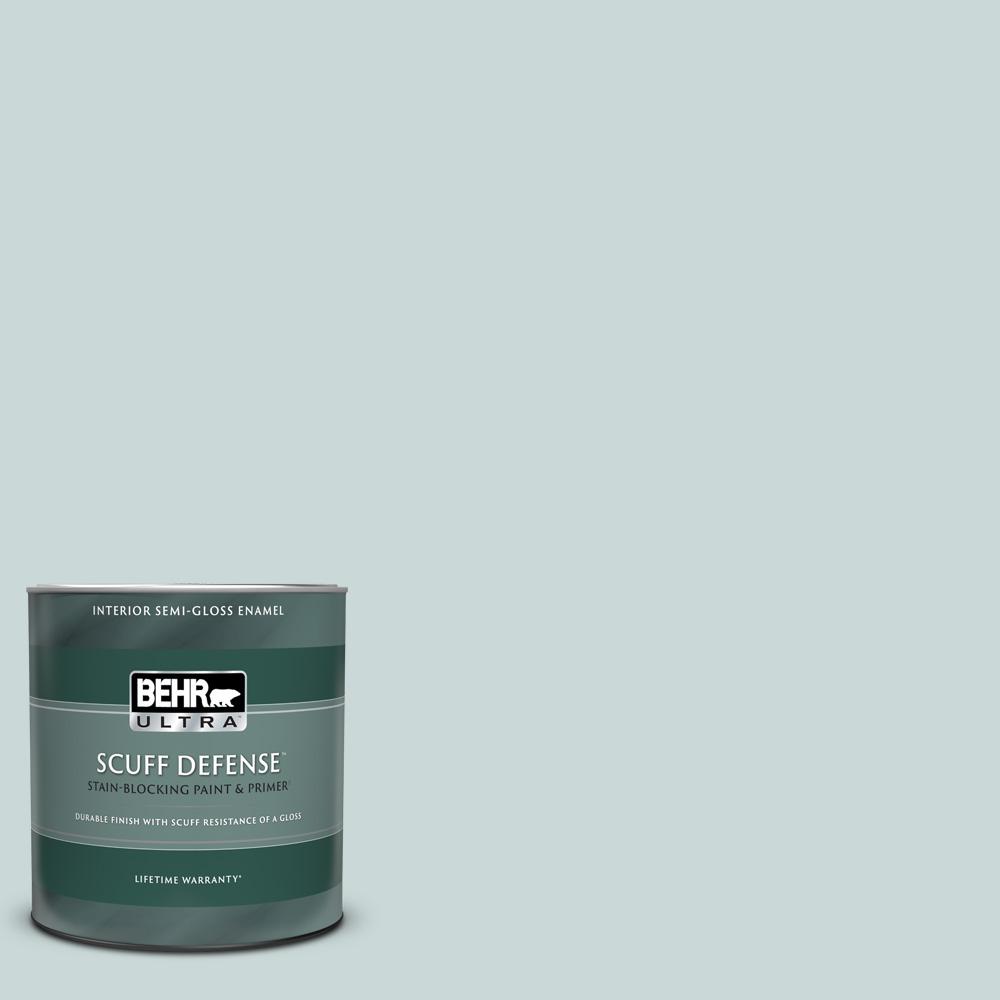 BEHR ULTRA 1 qt. #PPU13-16 Offshore Mist Extra Durable Semi-Gloss ...