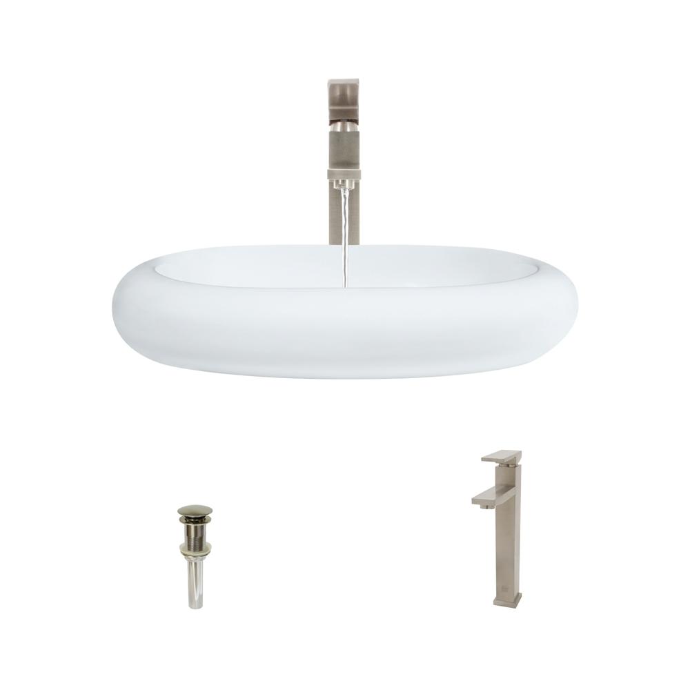 MR Direct Porcelain Vessel Sink in White-V2102-W - The Home Depot