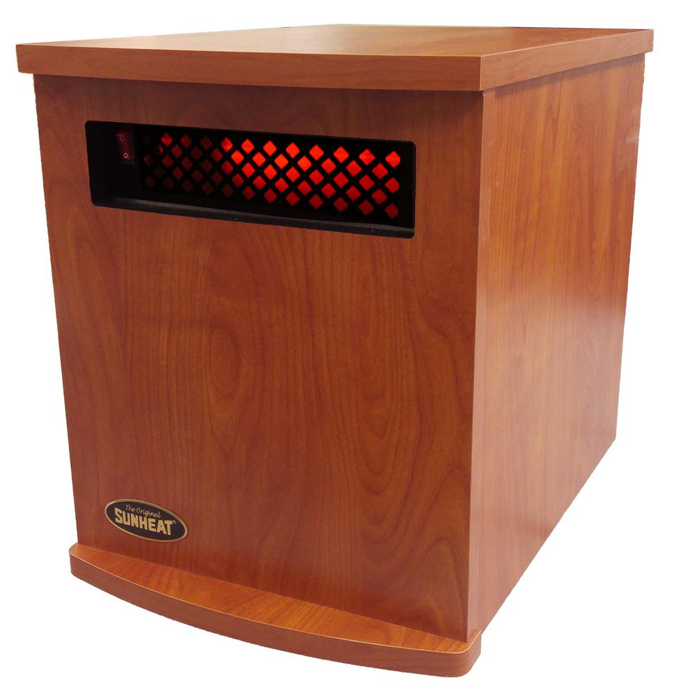 SUNHEAT Original USA1500 5-Year Warranty Infrared Heater, Cherry ...