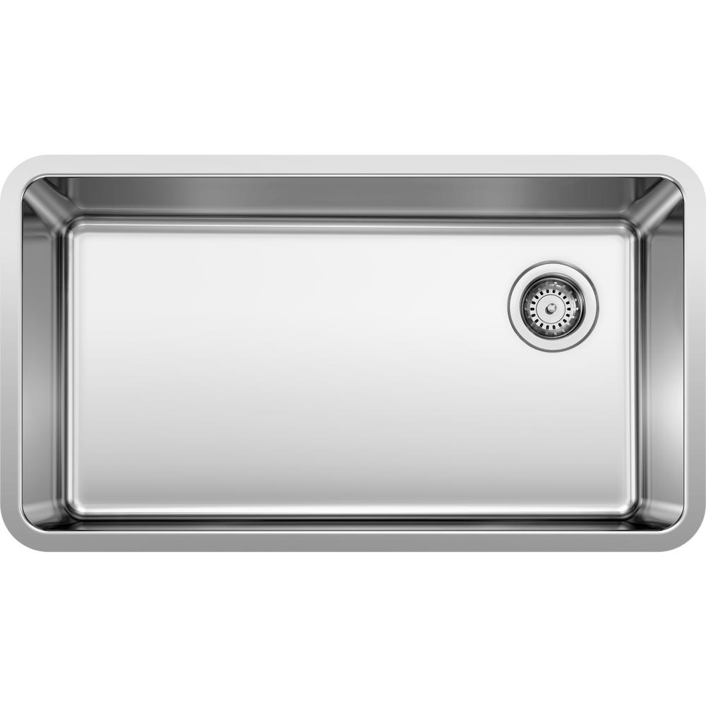 Blanco FORMERA Satin Polished Stainless Steel 25 in. Single Bowl ...