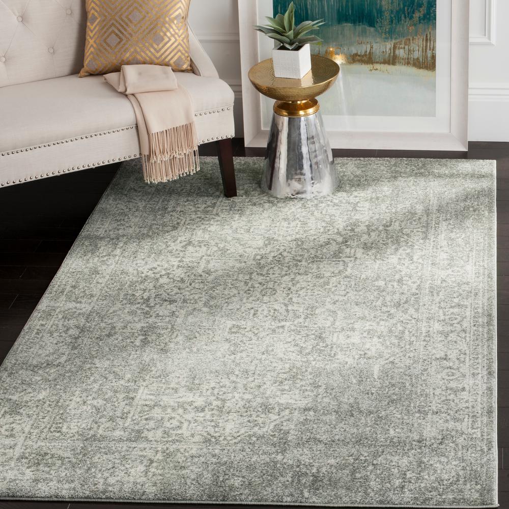 Safavieh Evoke Silver/Ivory 5 ft. 1 in. x 7 ft. 6 in. Area Rug-EVK256S ...
