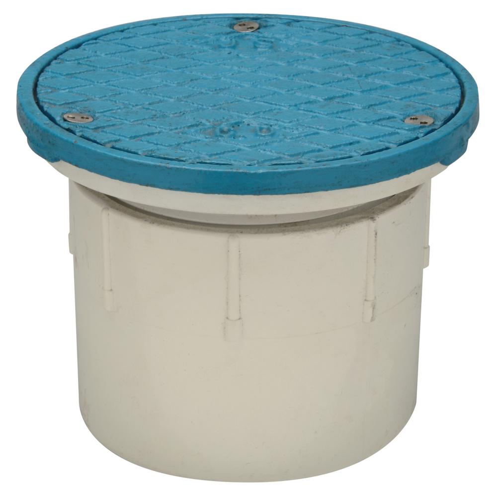 Zurn 4 In Pvc Floor Cleanout With Cast Iron Top Co2400 Pv4 The Home