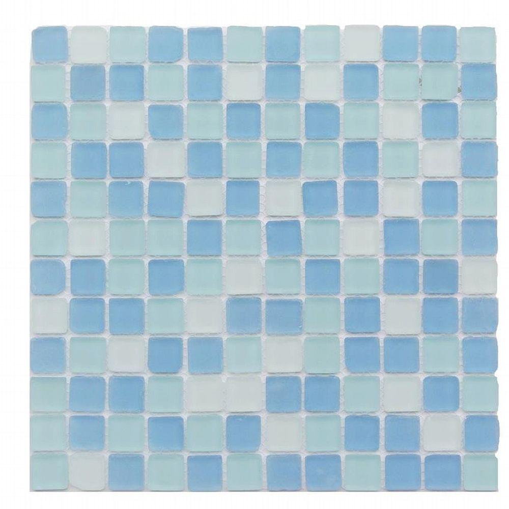Ivy Hill Tile Ocean Wave Beached Frosted Glass Mosaic Tile 3 In X 6 In Tile Sample R5a2