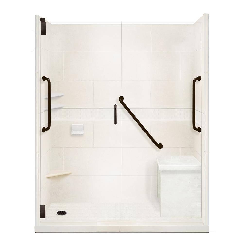 American Bath Factory Newport Grand Hinged 34 in. x 60 in. x 80 in ...